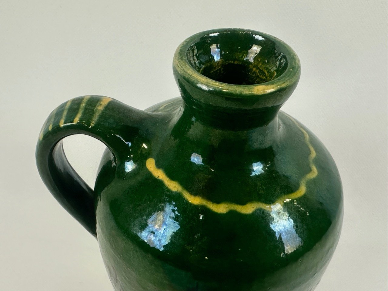 Pitcher, forest green, ceramic, Central Europe, early 20th c. - Serving ...